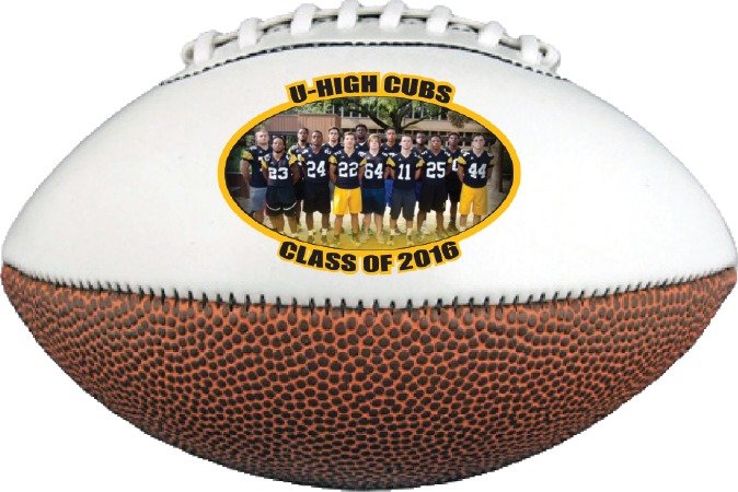 Mini Football With Full Color Logo Or Photograph - 6.5" with your logo ...